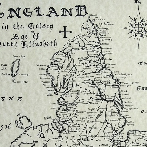 Arthurian Britain Hand Drawn Map - Etsy