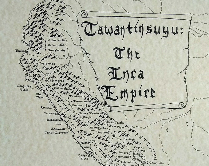 Inca Empire Map - Etsy