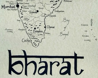 1937 India Antique Map. Old Map of India. Historical Print. - Etsy