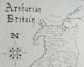 Arthurian Britain Hand Drawn Map - Etsy