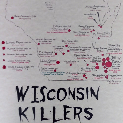 American Serial Killers Map - Etsy