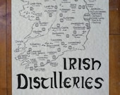 Ireland Distilleries Map | Etsy