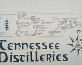 Tennessee distilleries map | Etsy