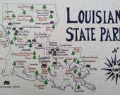 Louisiana State Parks Map - Etsy