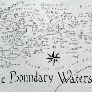 Boundary Waters Hand Drawn Map - Etsy