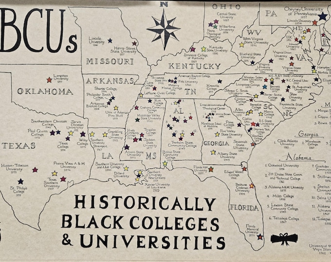 Hbcus Map - Etsy