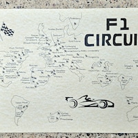 Silverstone Circuit Map and F1 Car Frame - Etsy Canada