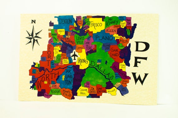 County Map Dallas Ftworth