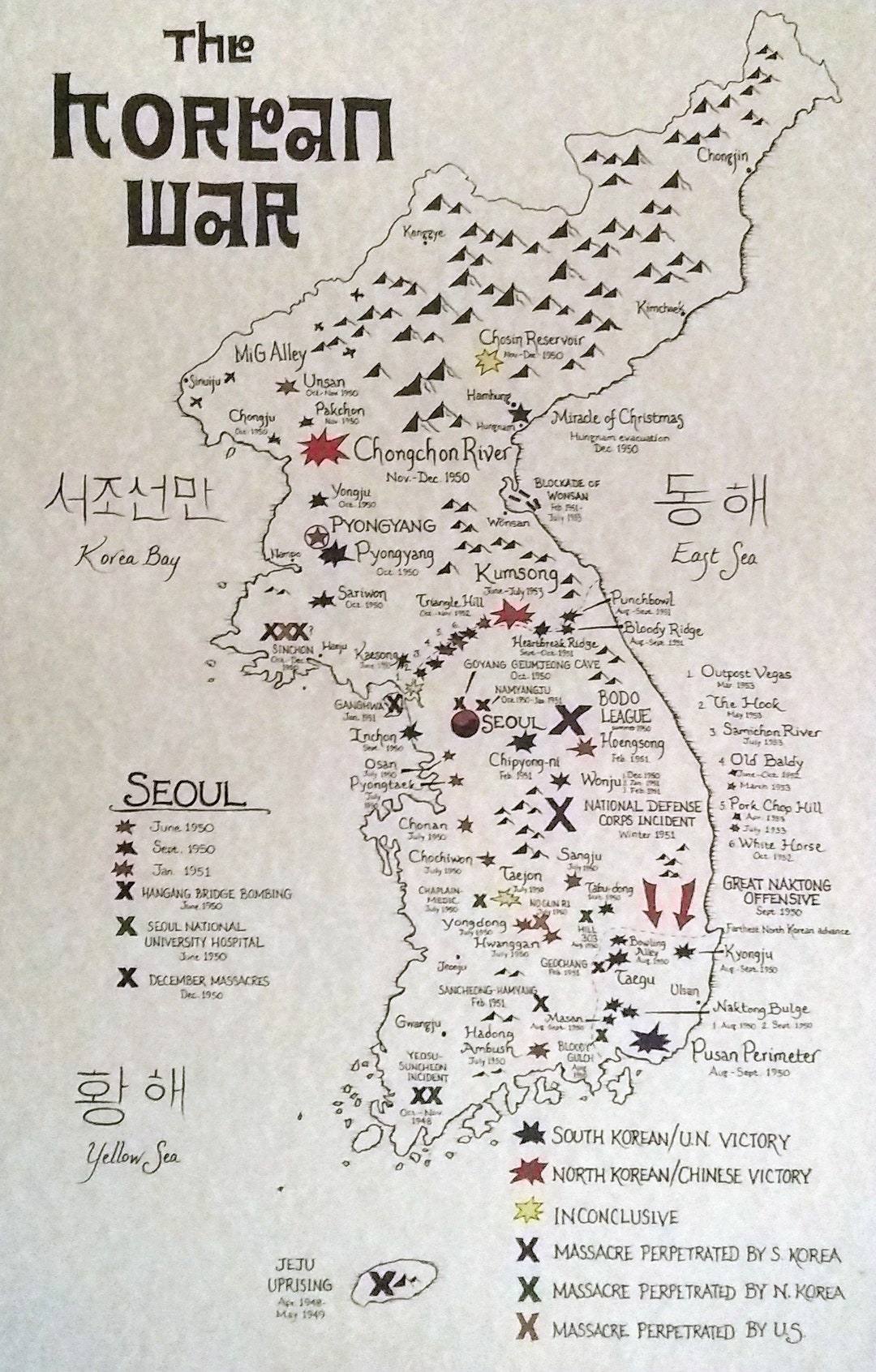 Korean War Map - Etsy