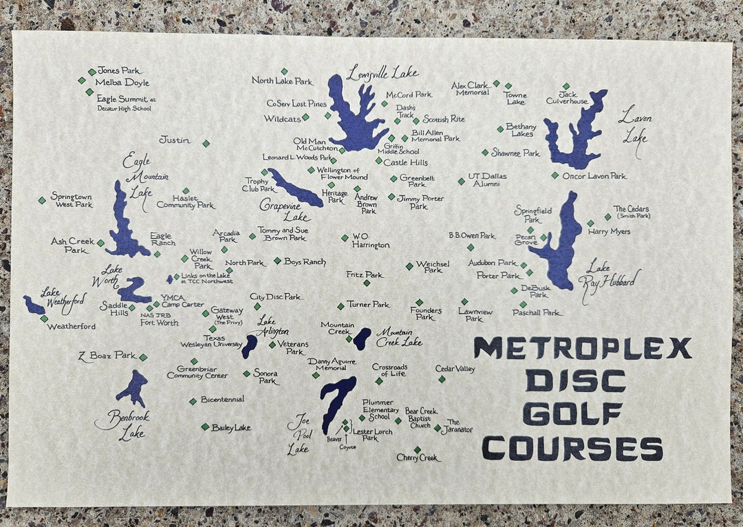 Metroplex Disc Golf Course Map - Etsy