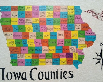Iowa Counties County Outline SVG Files, Silhouette Files, Cut Files ...
