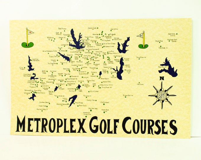 DFW Golf Course Map - Etsy