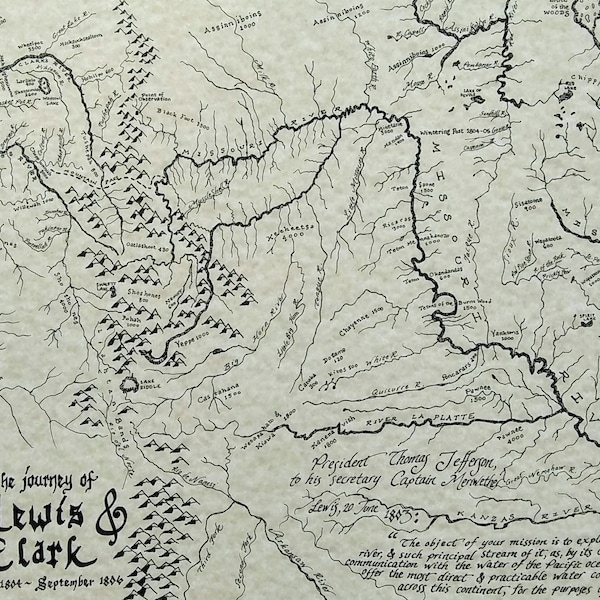 Lewis and Clark Map - Etsy