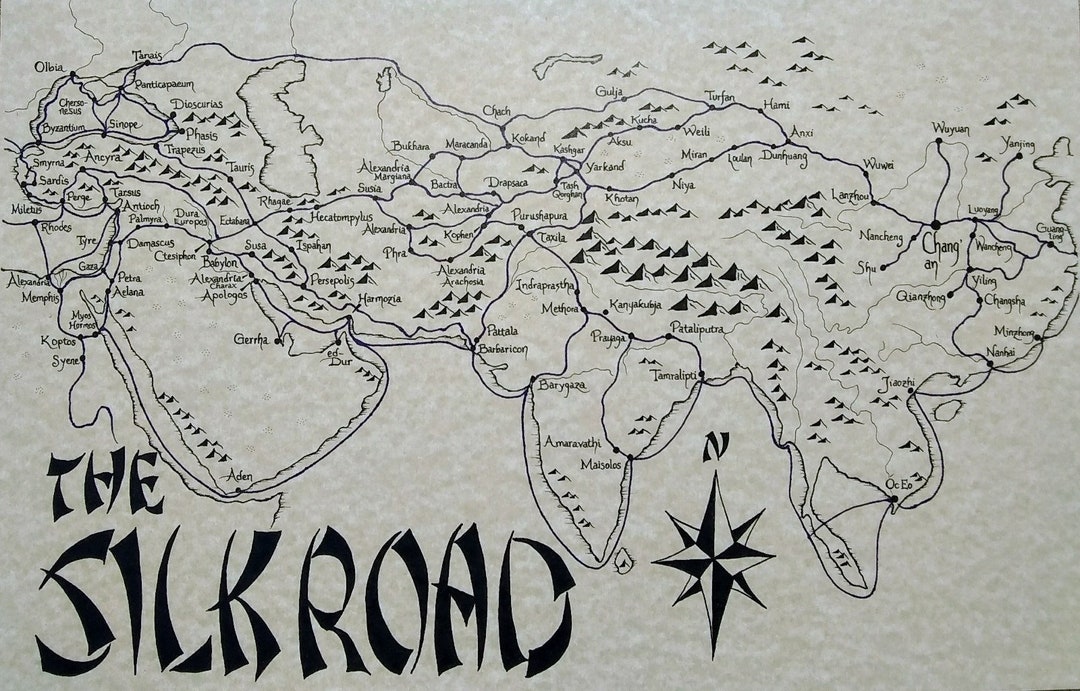 Blank Silk Road Map