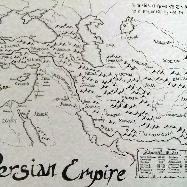Persia Map - Etsy