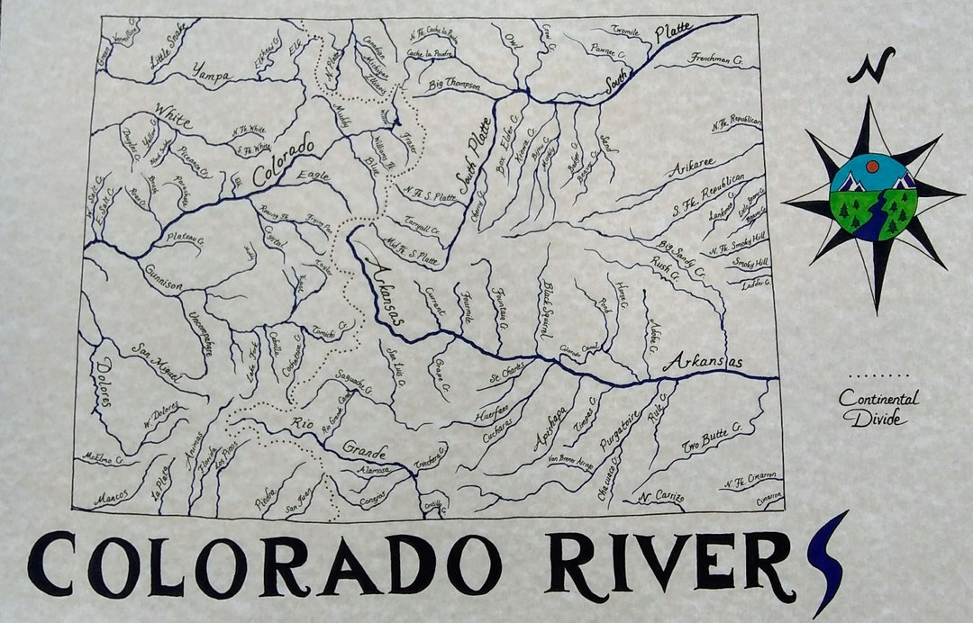 Colorado Map Of Rivers CUSTOM Colorado River Basin Map I