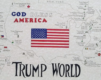 Donald Trump Map - Etsy