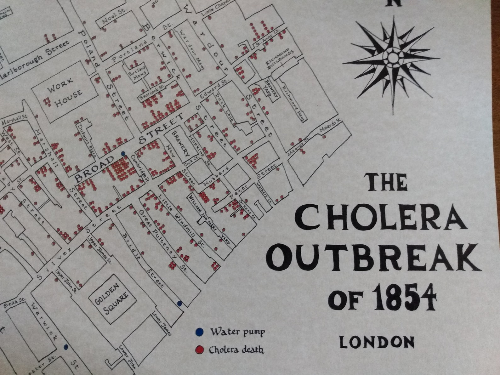 Cholera Outbreak 1854 Hand Drawn Map - Etsy UK