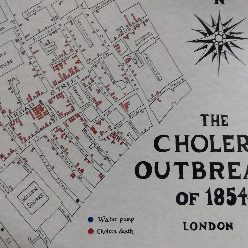 London Map Drawn - Etsy