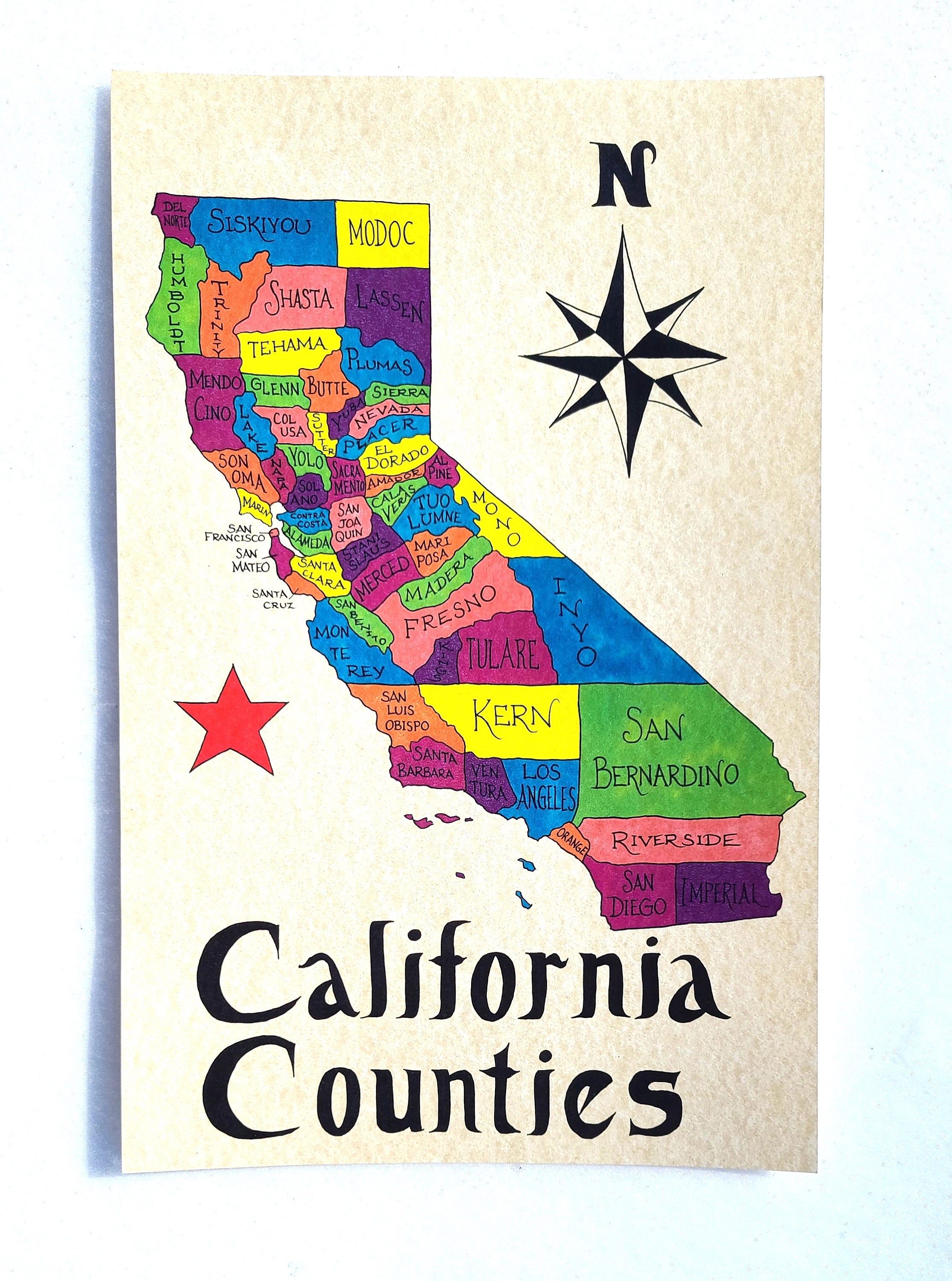 Mapa De Condados En California