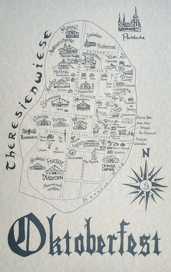 Oktoberfest Map - Etsy
