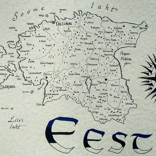 England Hand Drawn Map - Etsy