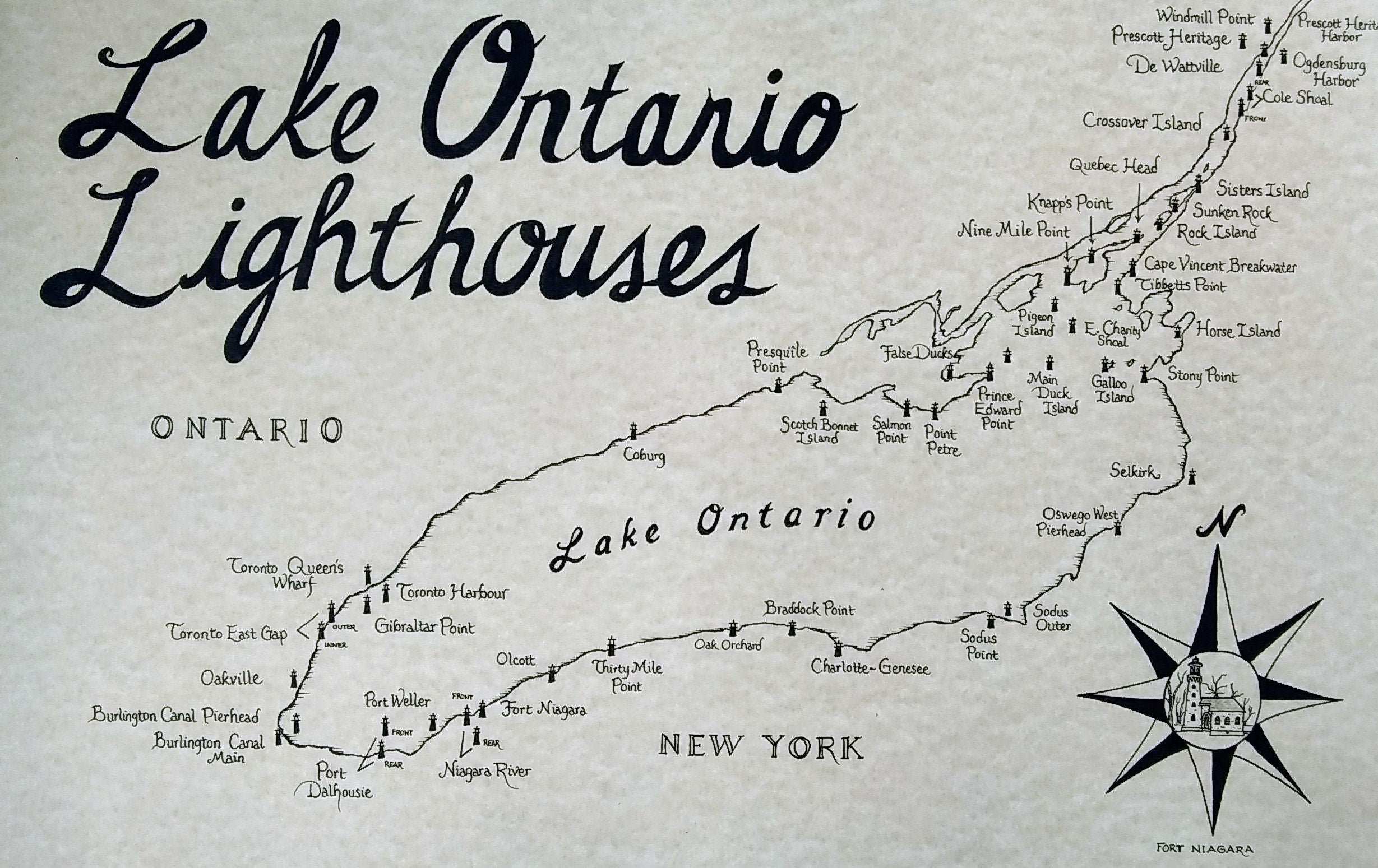 Mapa De Los Faros Del Lago Erie ERIE LAND LIGHTHOUSE Qué SABER
