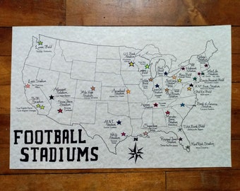 Scratch off Nfl Stadium Map - Etsy UK