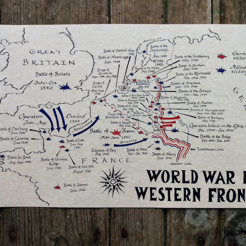 Ww2 Battle Map - Etsy
