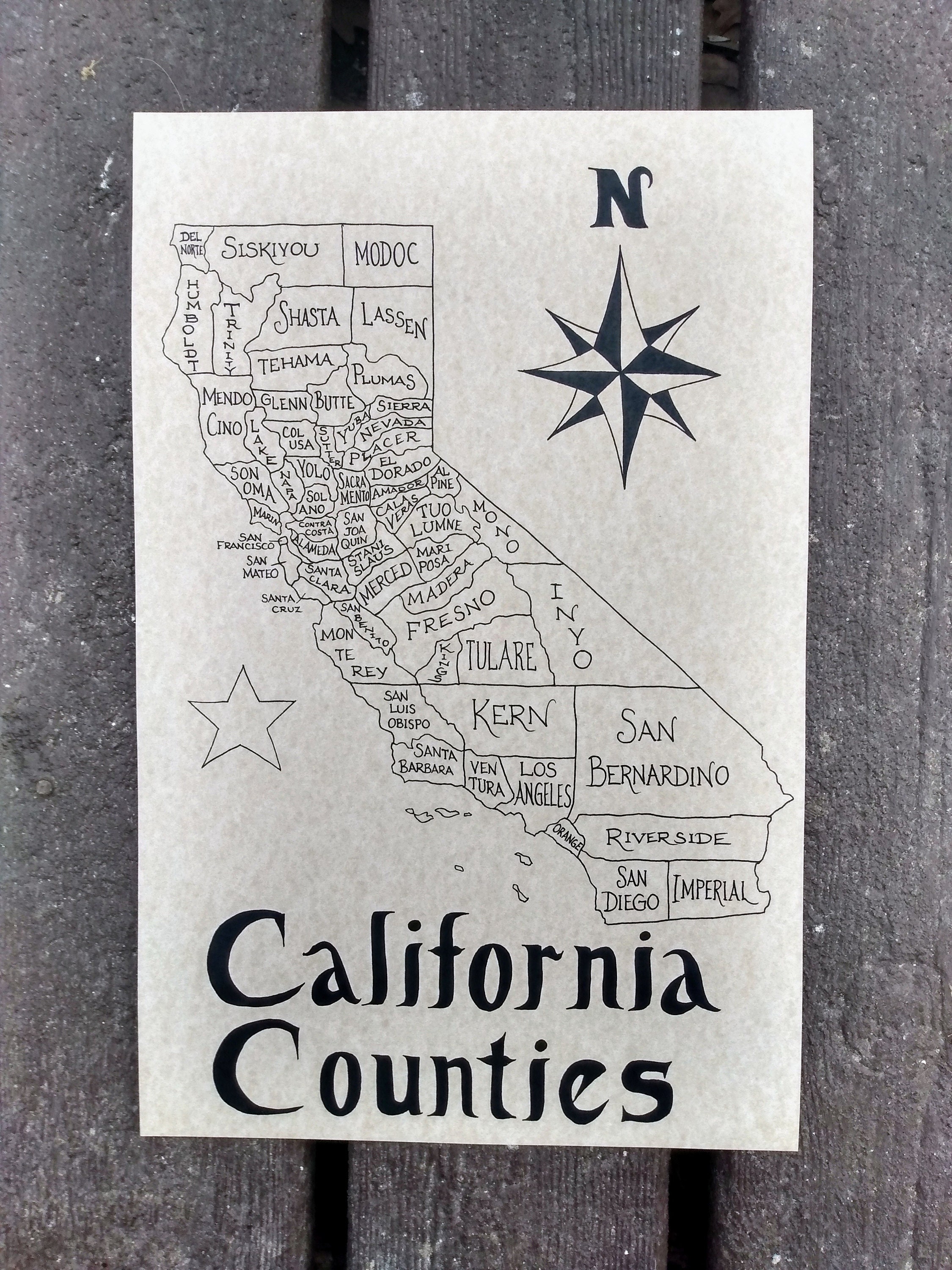 Mapa De Condados En California