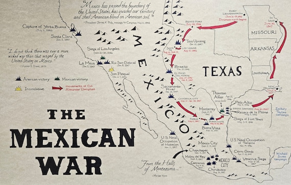 Mexican American War Map