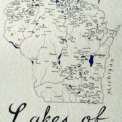 Wisconsin State Parks Map - Etsy