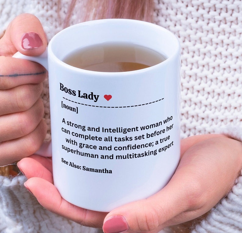 Boss Lady Mug. Personalized Birthday Gift for Her. Boss, Funny Mug ...