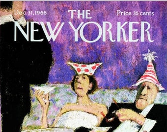 Original Perry Barlow New Yorker Cover December 29, 1956. Happy New ...