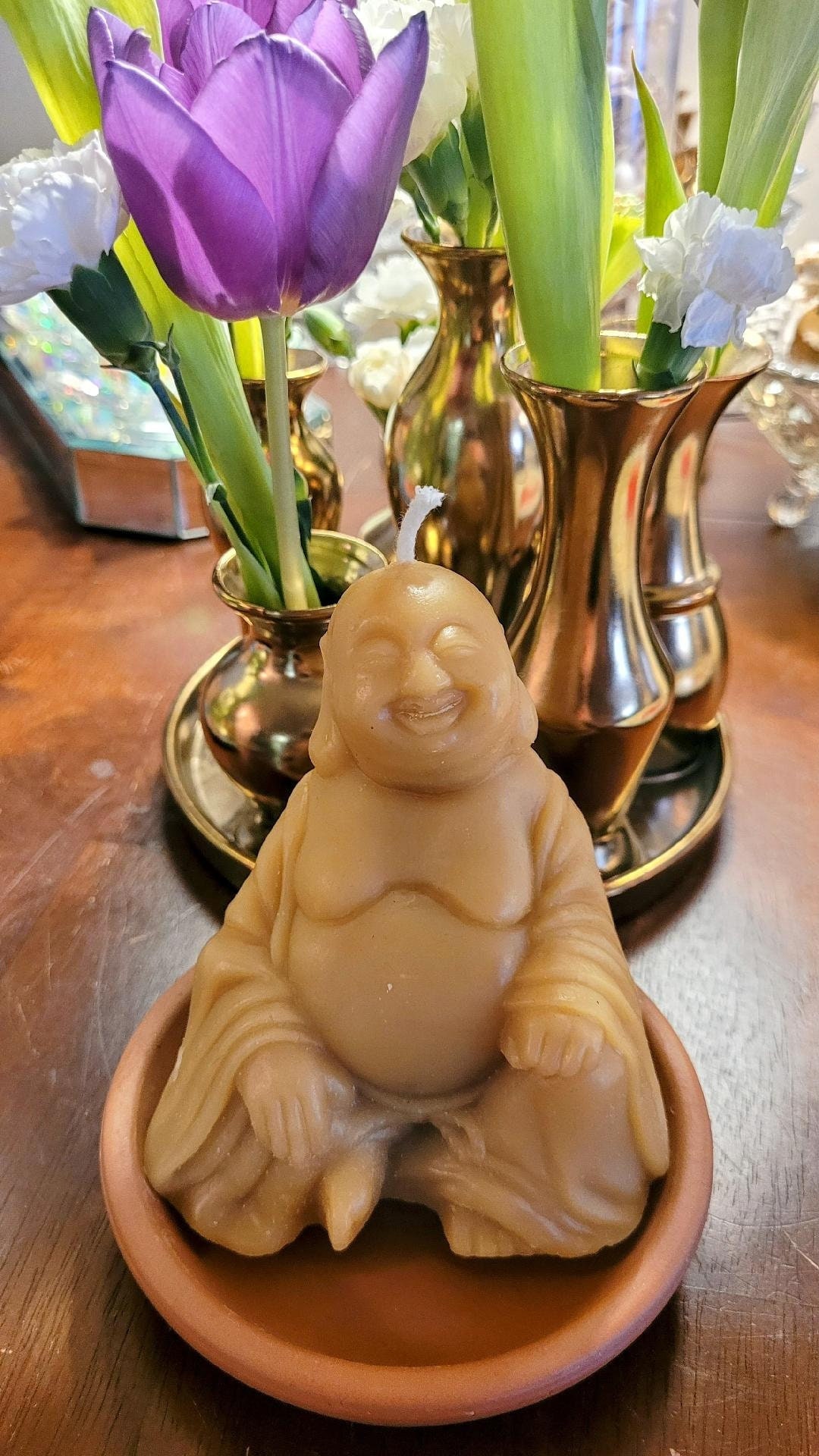 Beeswax Lucky Laughing Buddah - Etsy
