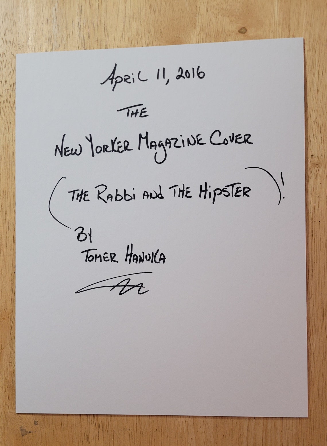 New Yorker Magazine Cover - the Rabbi and the Hipster - April 11, 2016 ...