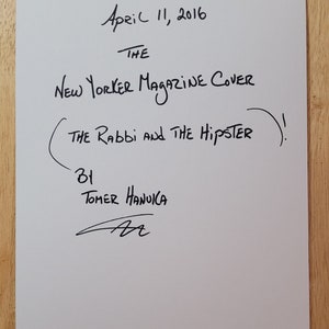 New Yorker Magazine Cover - the Rabbi and the Hipster - April 11, 2016 ...