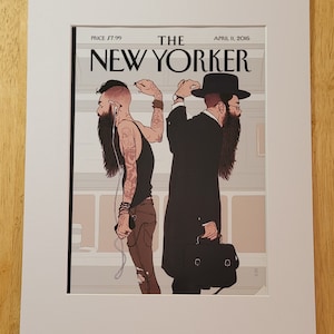 New Yorker Magazine Cover - the Rabbi and the Hipster - April 11, 2016 ...