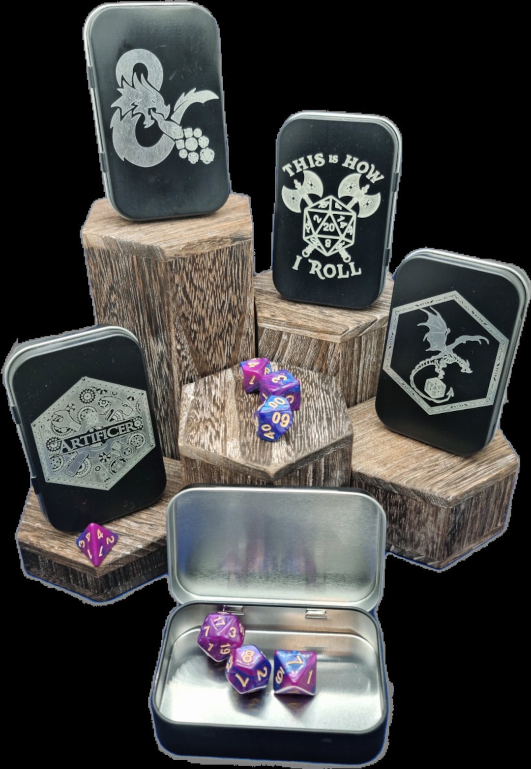 Dungeons & Dragons Dice Tin, Dnd, Custom Design, Personalised, Fantasy ...