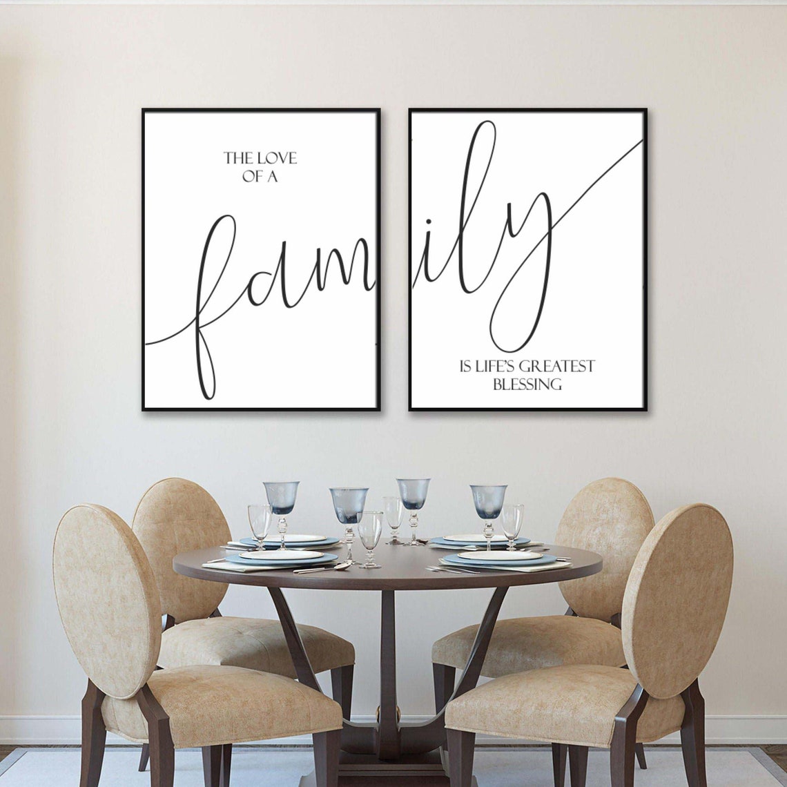 Family Signs Printable Set of 2 the Love of a Family is Life's Greatest ...