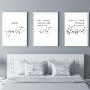 Be Our Guest Come to Rest May You Be Blessed Guest Room Signs Printable ...