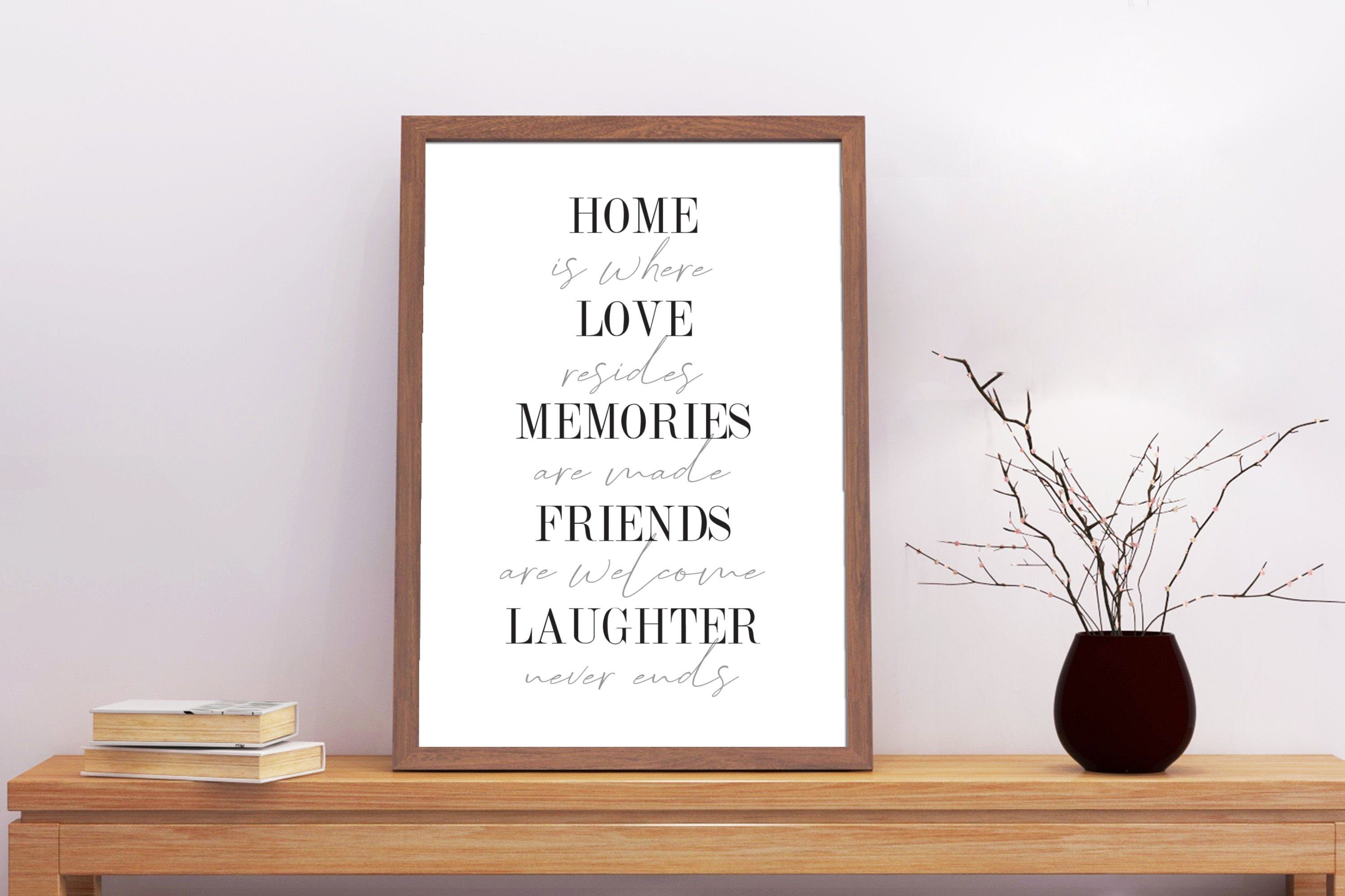 Home Family Poem Printable Living Dining Room Entryway | Etsy