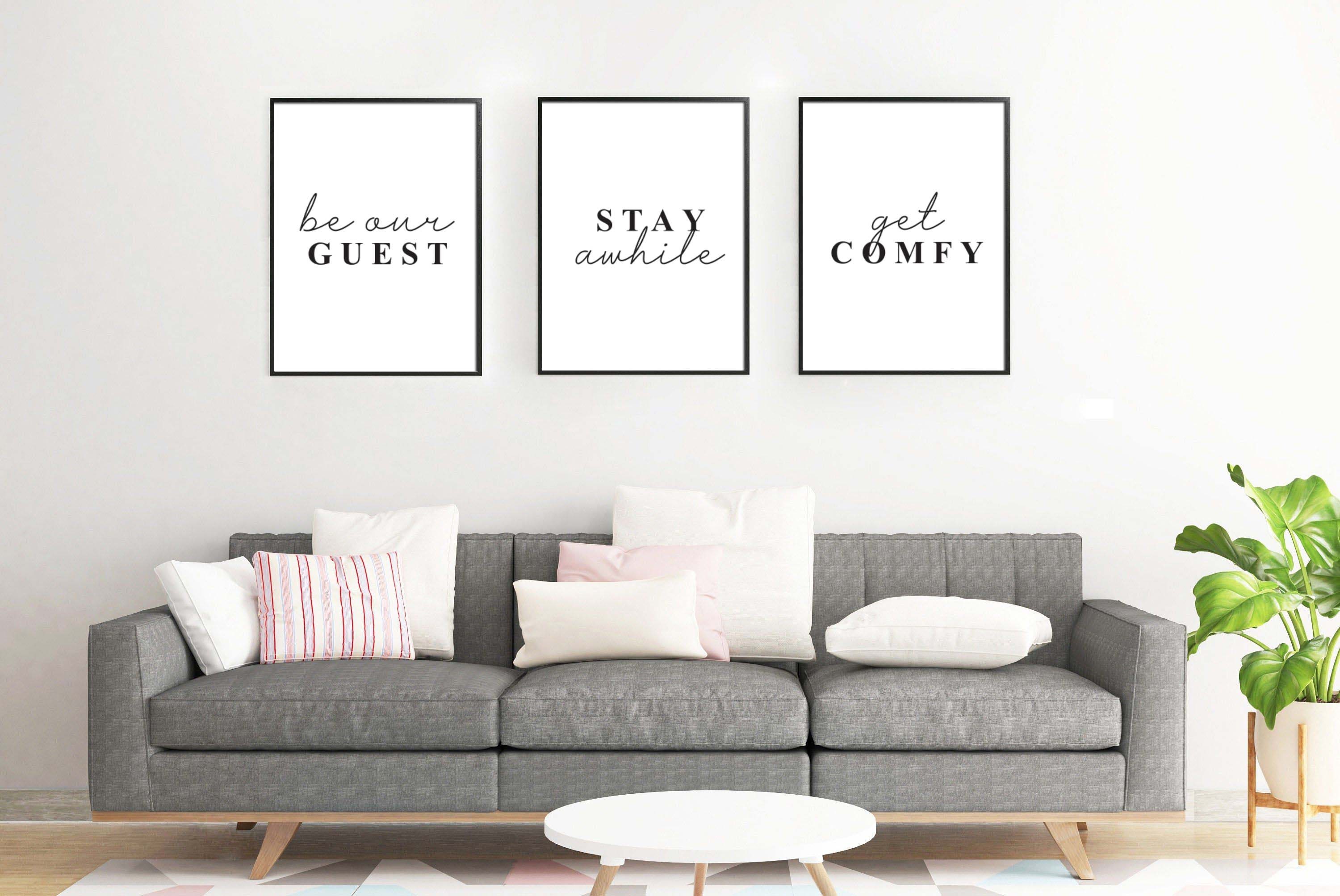 Guest Room Signs Printable Set of 3be Our Guest Stay Awhile - Etsy UK
