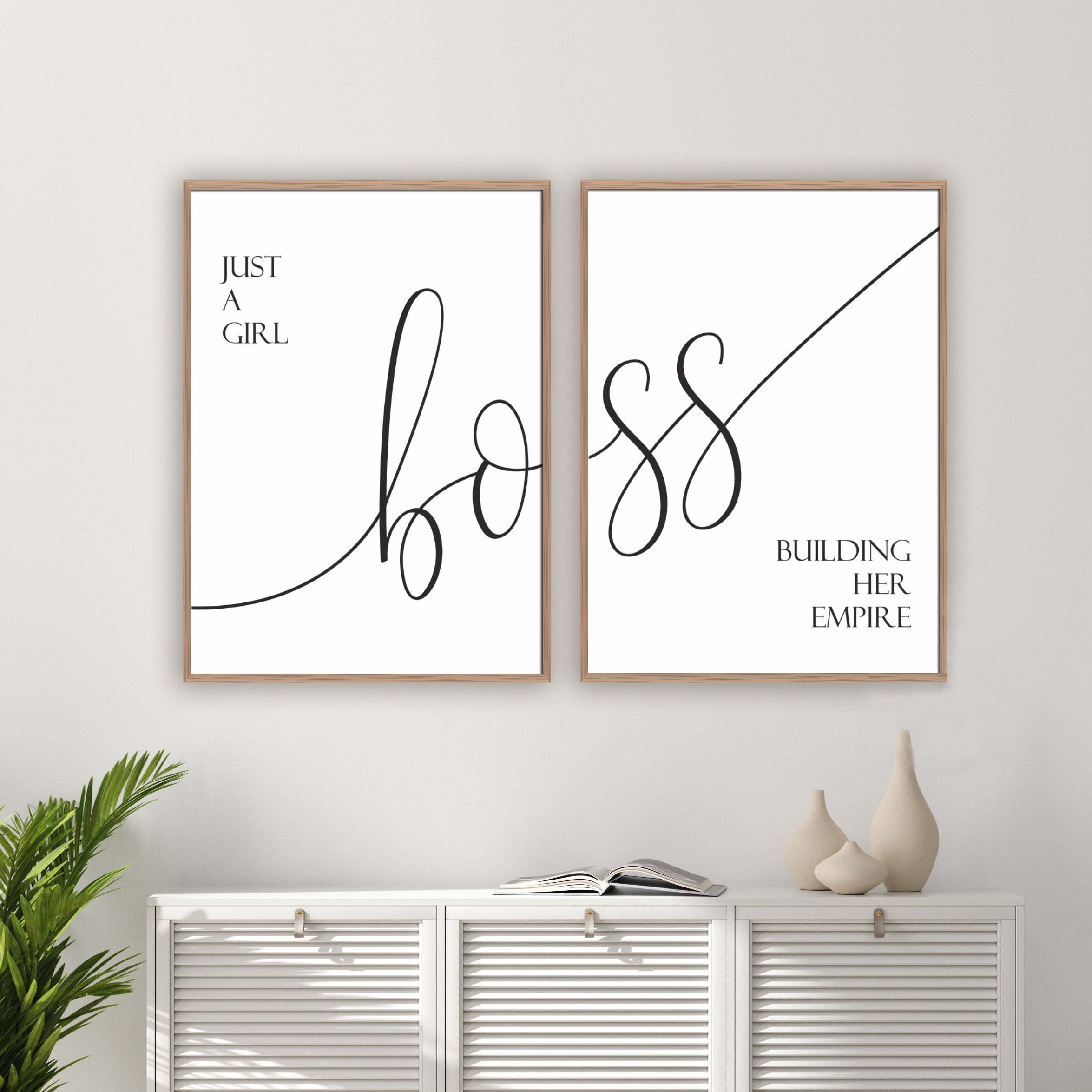 Just A Girl Boss Building Her Empire Printable Set of 2,boss Lady ...