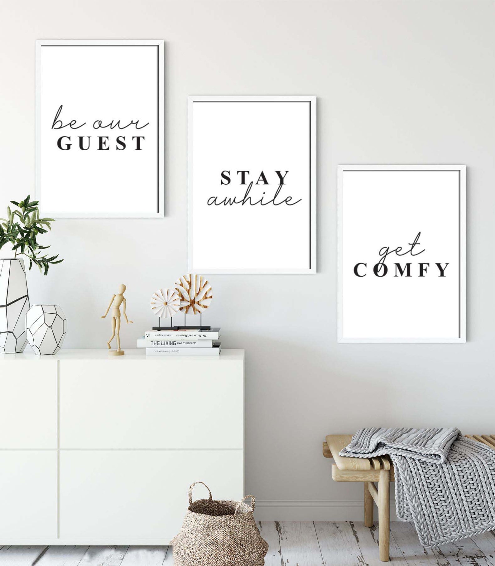 Guest Room Signs Printable Set of 3be Our Guest Stay Awhile - Etsy UK