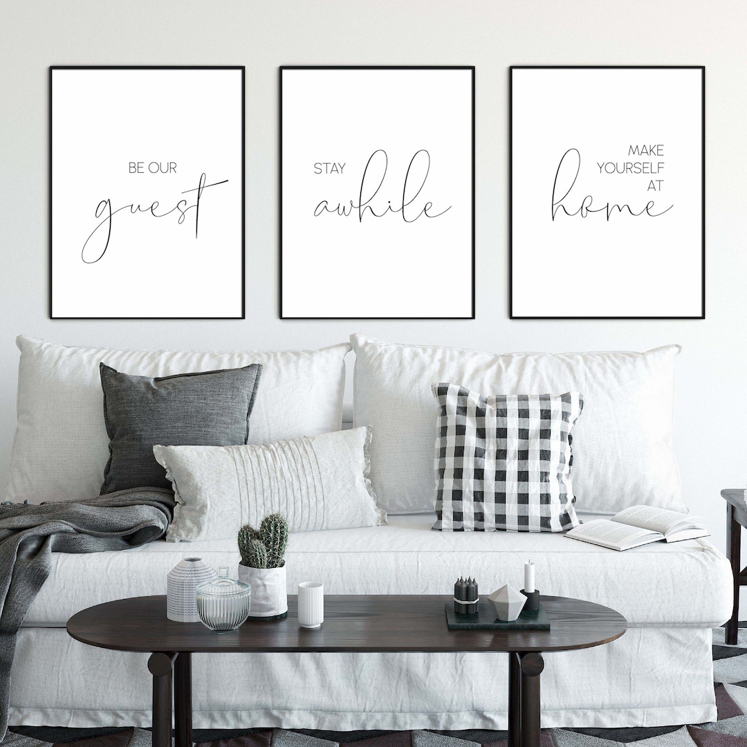 Guest Room Signs Printable Set of 3,be Our Guest Stay Awhile Make ...