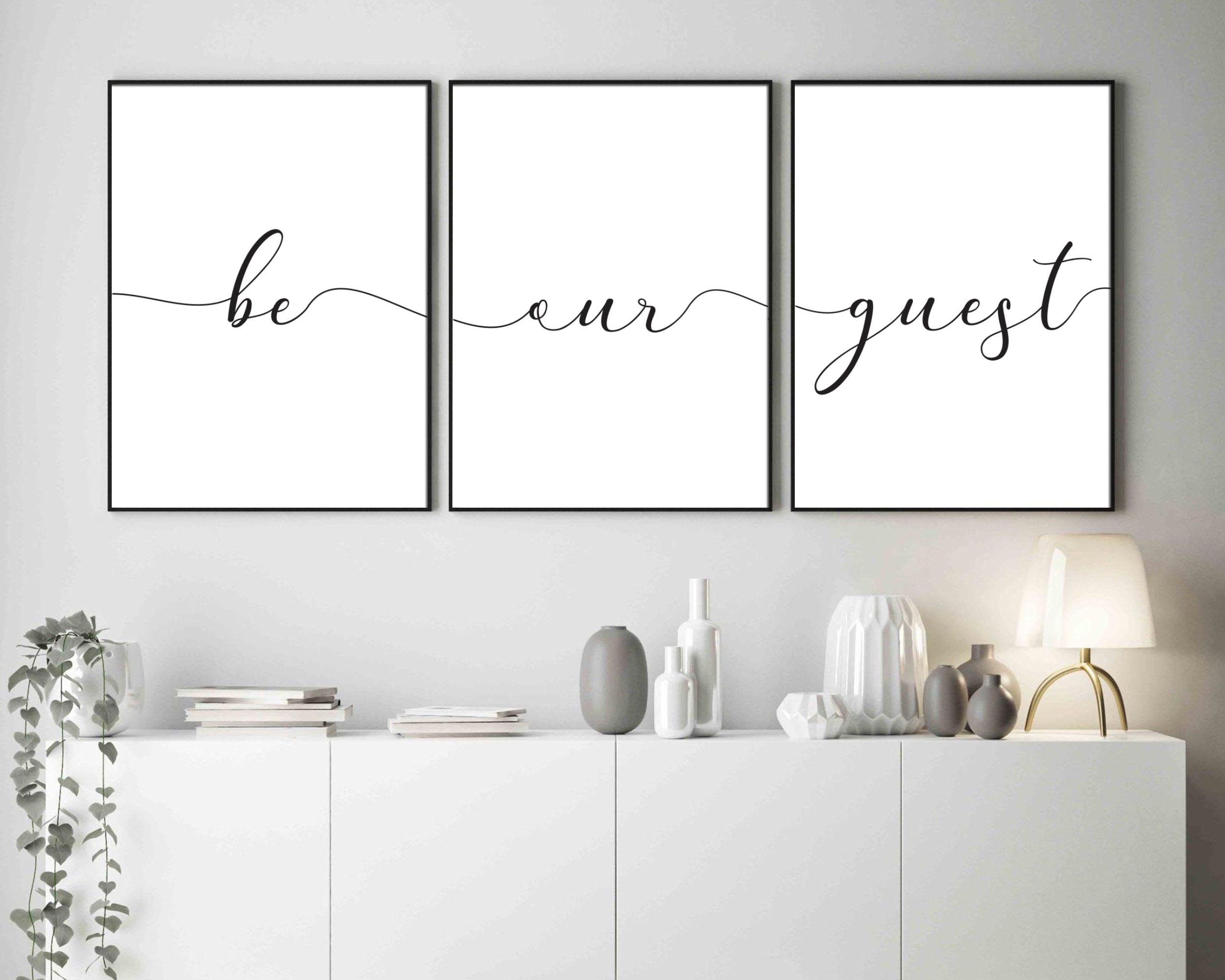 Be our guest sign set of 3guest room printableair bnb | Etsy