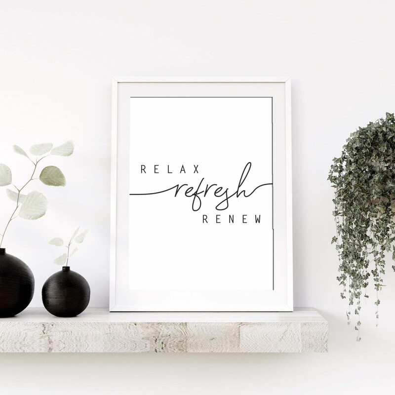 Relax Refresh Renew Sign - Etsy