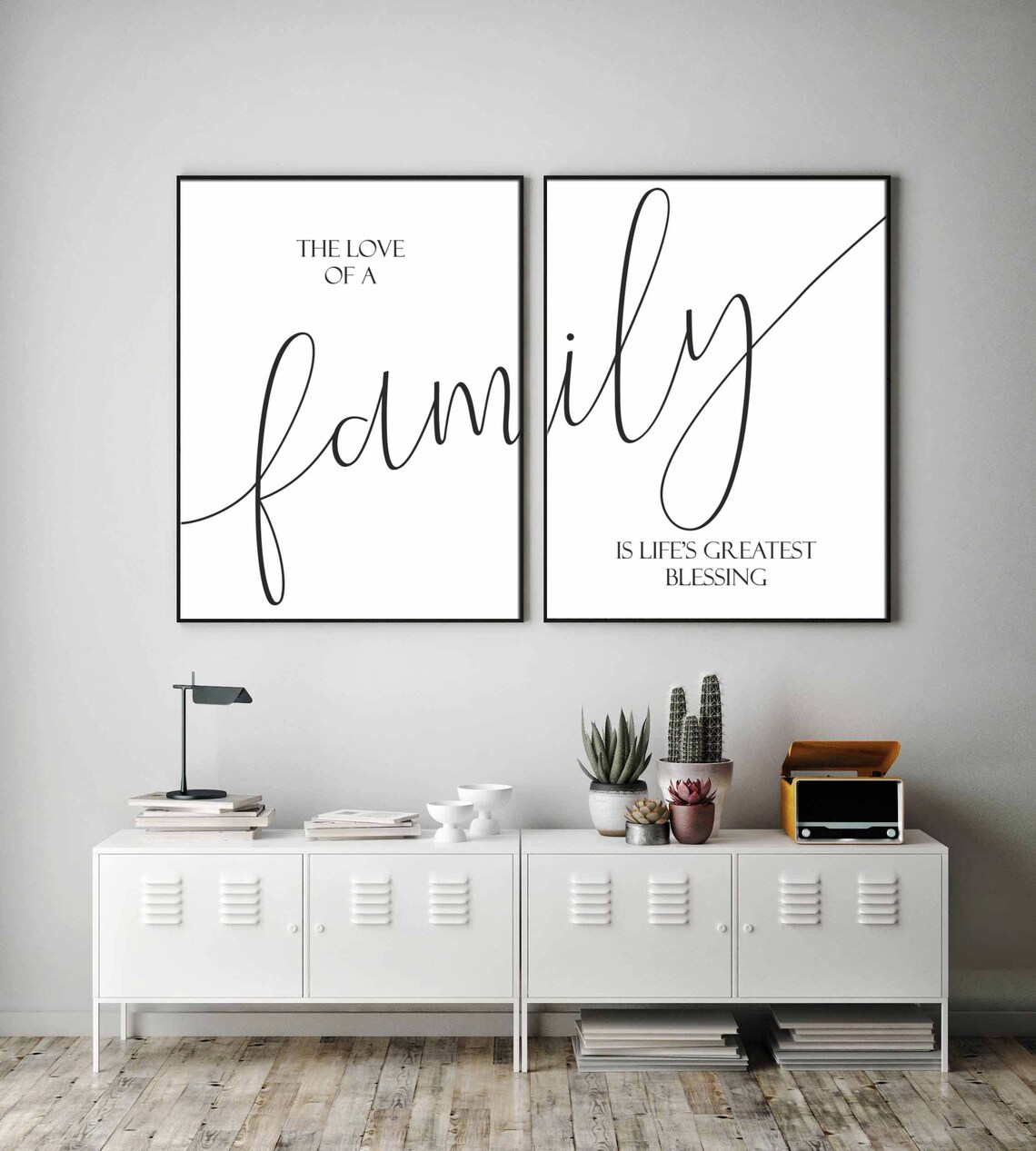 Family Signs Printable Set of 2 the Love of a Family is Life's Greatest ...
