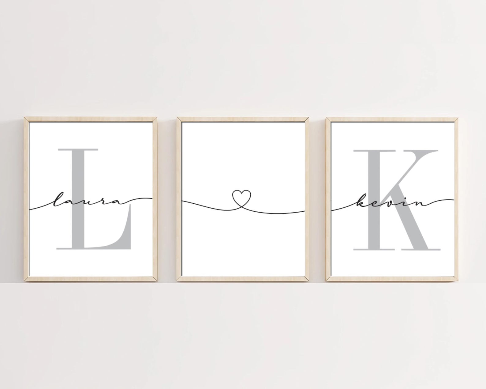 Personalised Couple Name Initial Monogram Digital Files Set of - Etsy